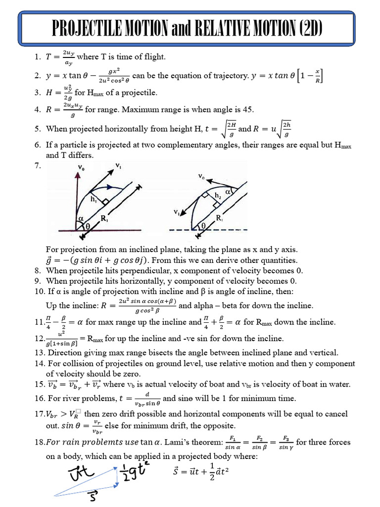Relative and Projectile Motion | PDF | Projectiles | Applied And ...