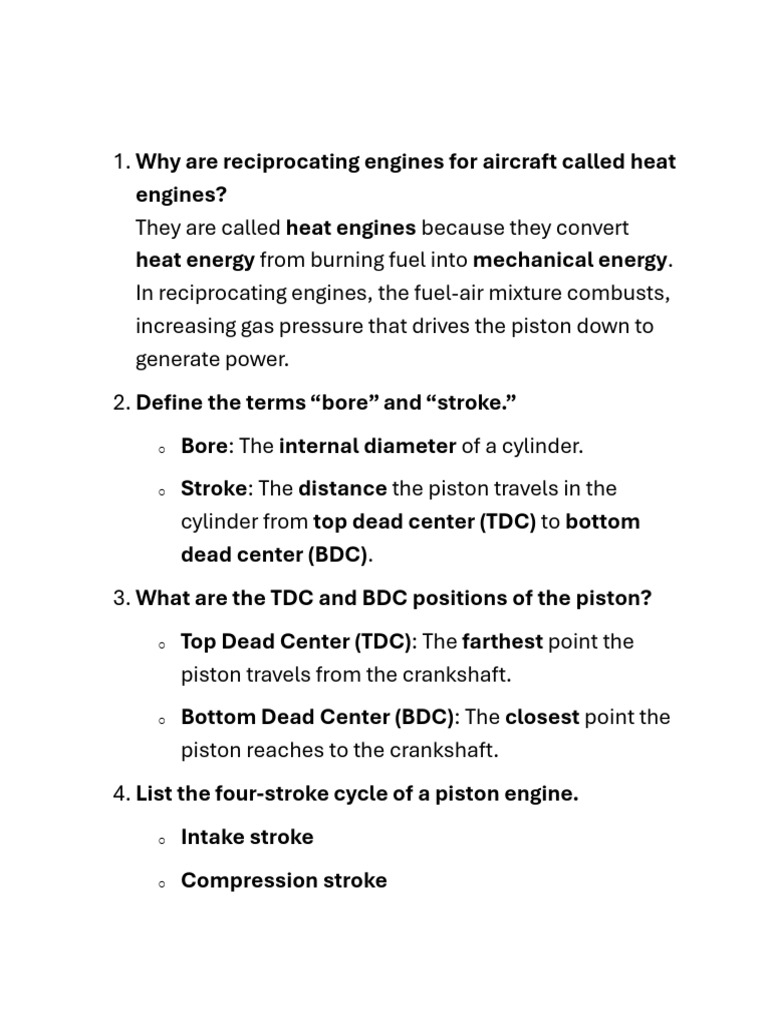 Reciprocating Engines | PDF