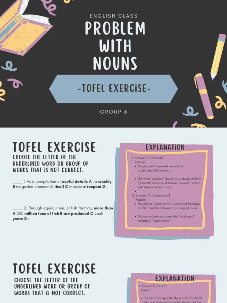 Problem With Nouns - Group 6 | PDF | Plural | Grammatical Number
