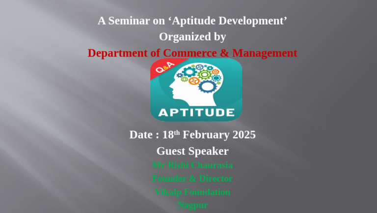 SLIDE Aptitude Development | PDF