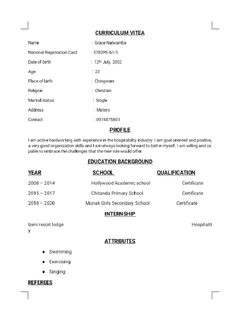 Curriculum Vitea Phoenix | PDF