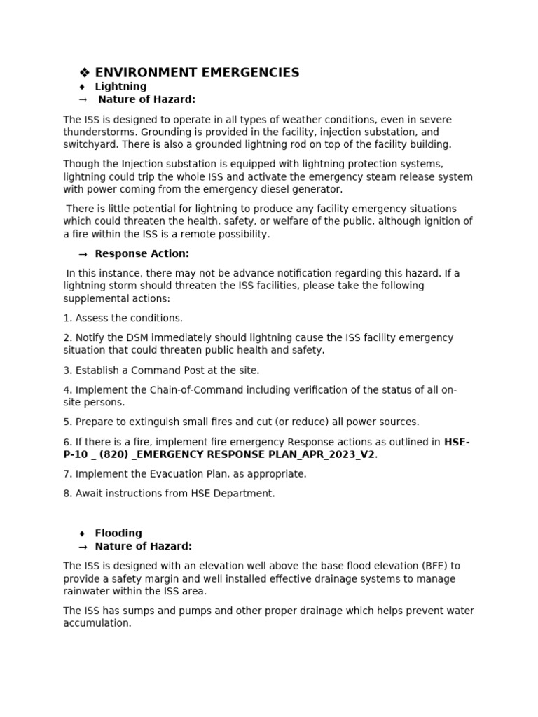 Environmental Emergencies | PDF | Emergency | International Space Station