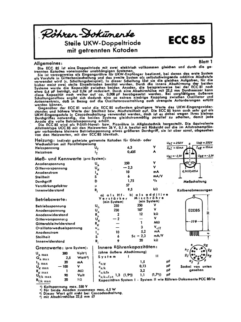 Anwendung ECC85-1 | PDF