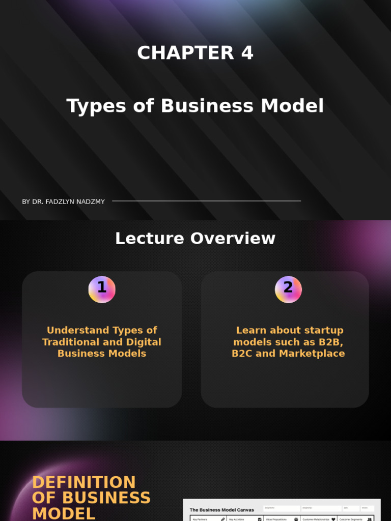 TOPIC 4 - Types of Business Model | PDF | Business Model | Sales