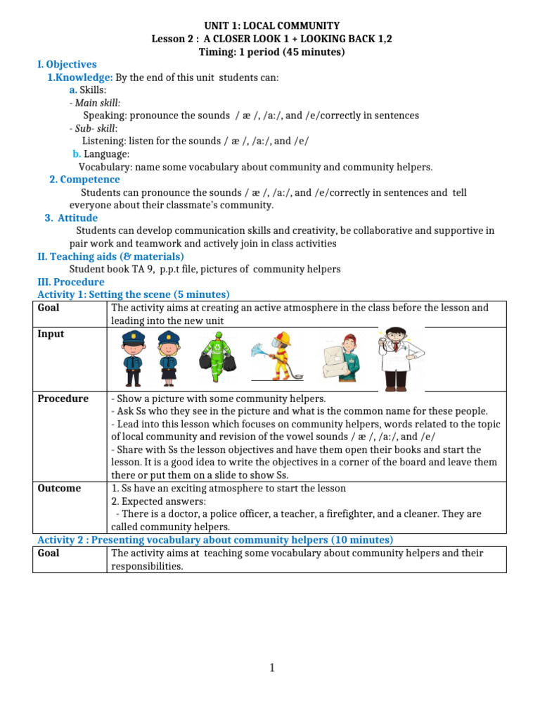 Unit 1 Period 2 A Closer Look 1+ Looking Back 1,2 | PDF | Vocabulary | Learning
