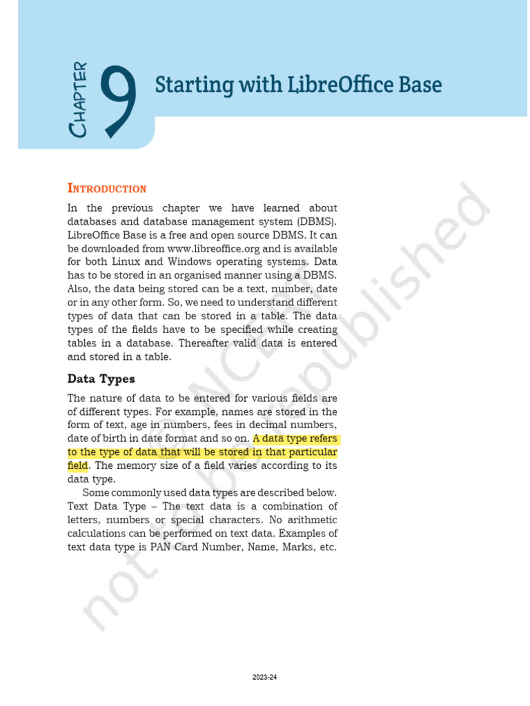 Starting With Libre Office Base Textbook | PDF | Integer (Computer ...