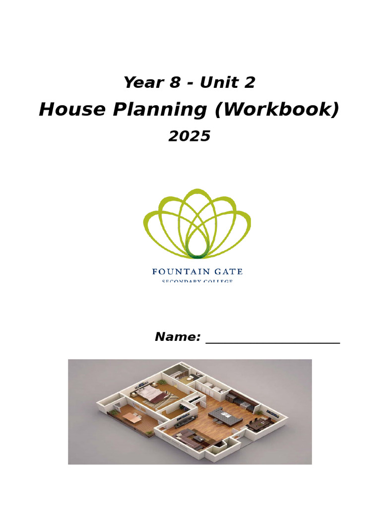 Y8 Unit 2 Workbook - House Planning | PDF | Area | Length