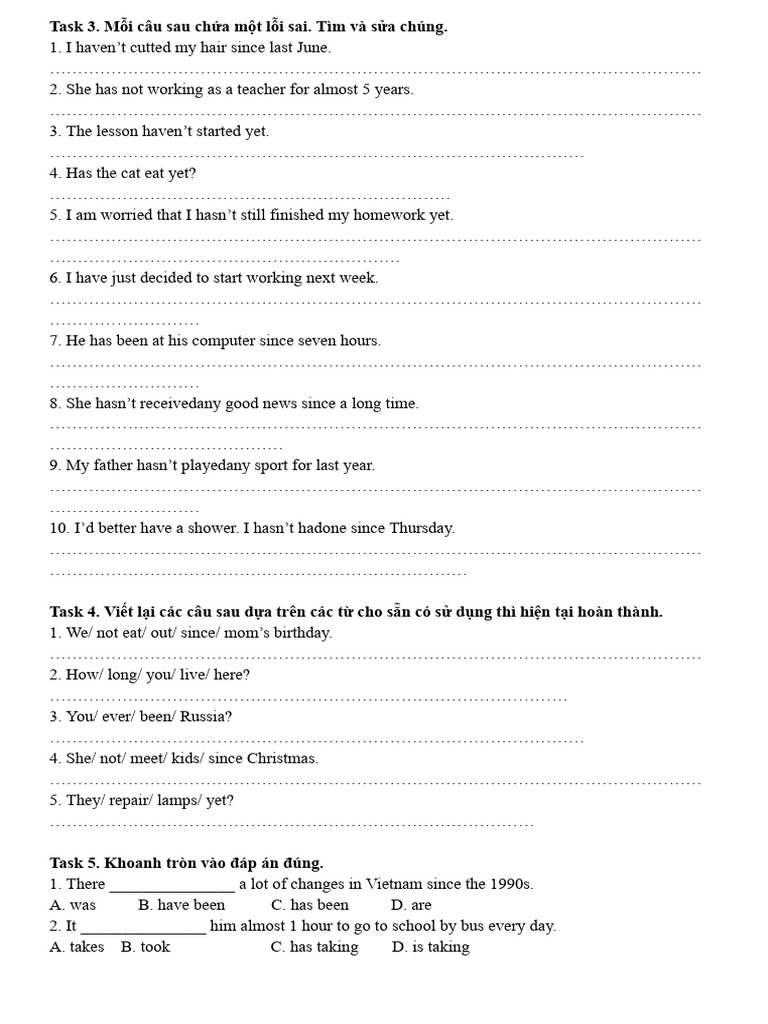 English Grammar Error Correction Exercises | PDF