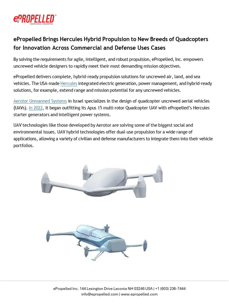 CaseStudy EPropelled 18 Dec 2024 | PDF | Unmanned Aerial Vehicle ...