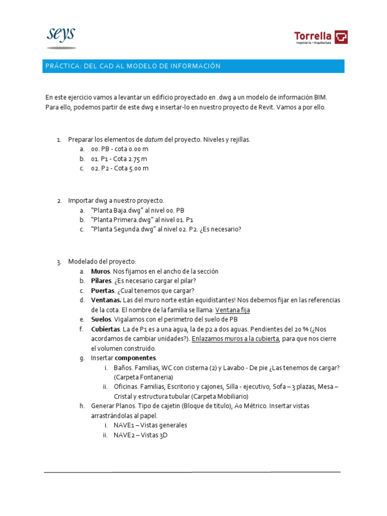 SEYS BIM S05 Practica - Del Cad Al Bim | PDF