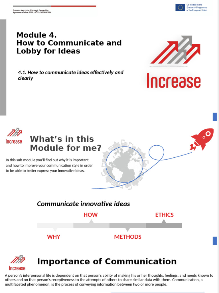 Modul 4.1-How To Communicate Ideas | PDF | Communication | Nonverbal Communication