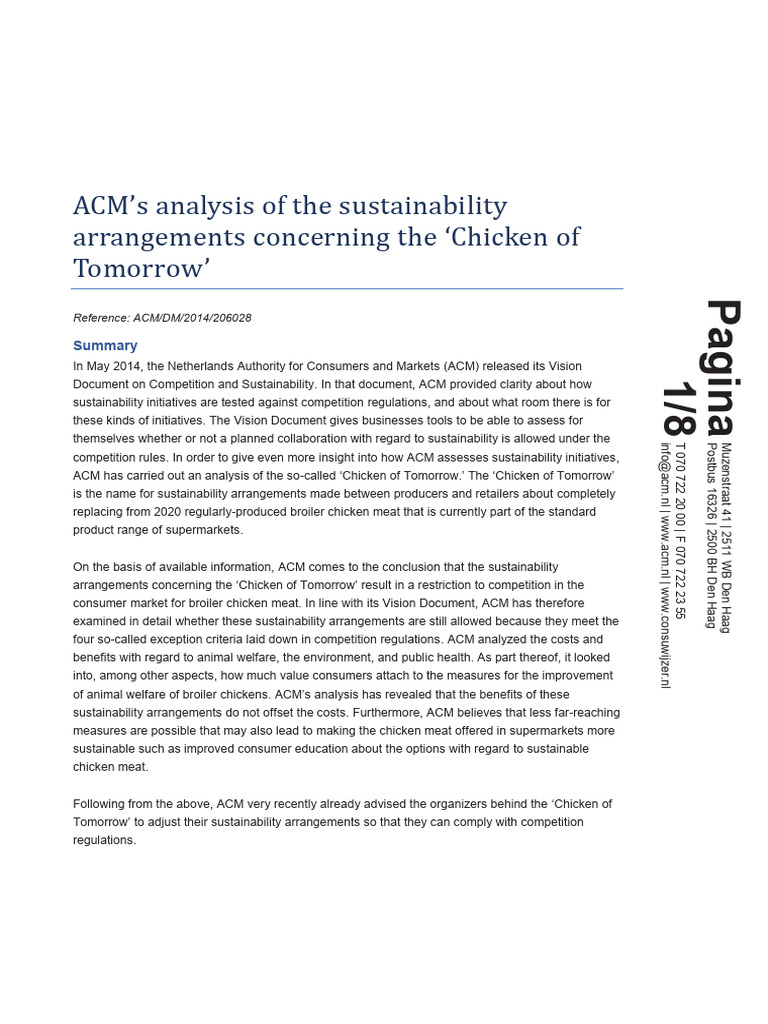 Chicken of Tomorrow Case | PDF | Meat | Sustainability