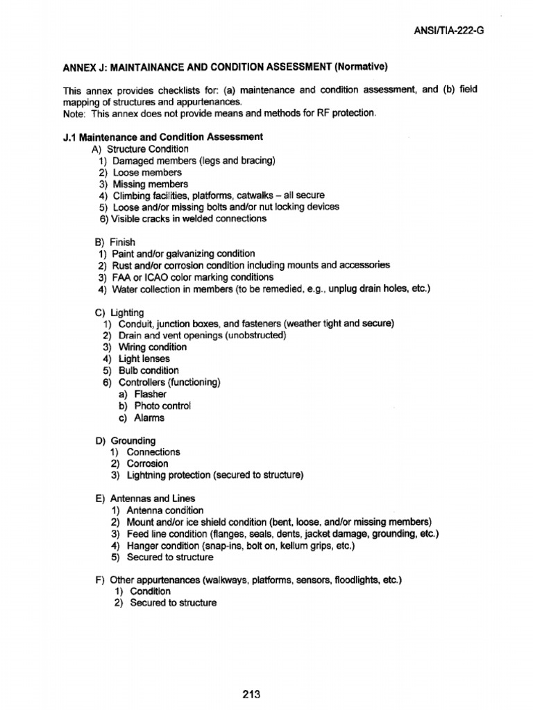 Annex J Maintenance and Condition Assessment | PDF