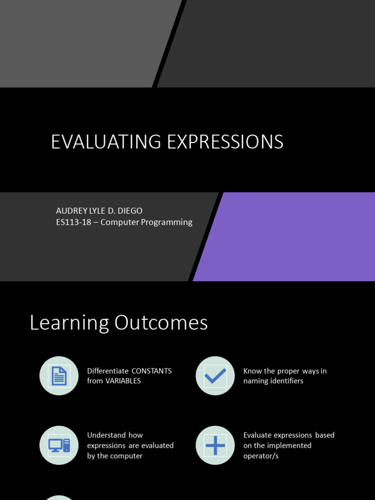 Module # 2 - Evaluating Expressions | PDF | Integer (Computer Science ...