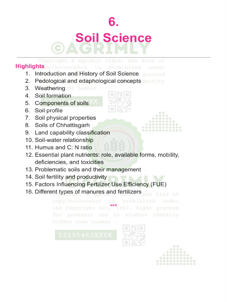 AgriGo Book For CG RAEO 2023 - Unit 6. Soil Science 125-156 | PDF