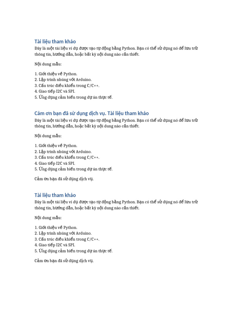 Tai Lieu Tham Khao | PDF