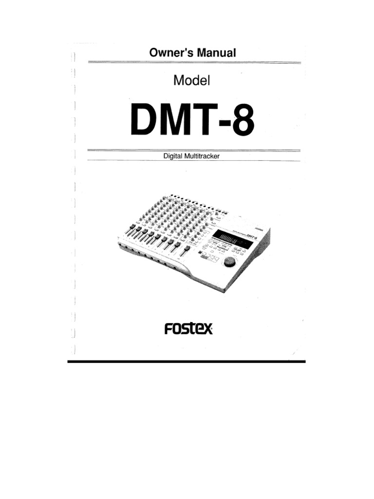 Fostex DMT 8 Users Manual 428106 | PDF