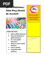 Drugs To Avoid in G6Pd Deficiency: Definite Risk of Haemolysis Possible ...