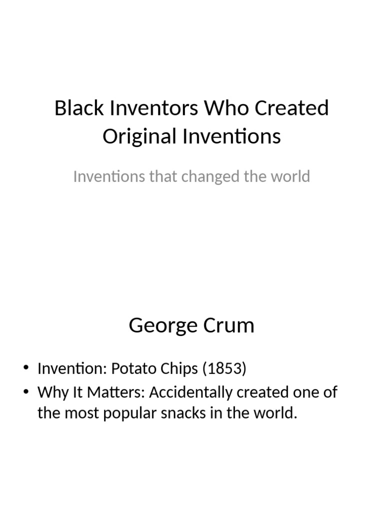 Black Inventors Presentation | PDF