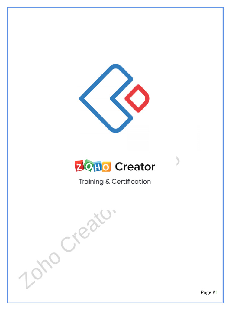 Developers - Zoho Creator Online Training Exercises | PDF | Data Type | Variable (Computer Science)