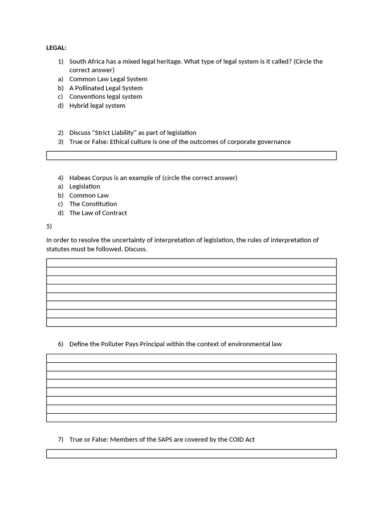 Samtrac Study Questions V2 | PDF | Risk | Ecosystem