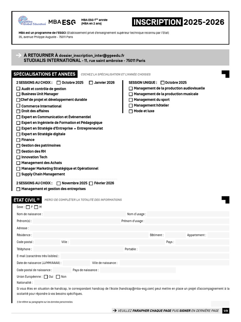 MBA ESG 1_Inscription | PDF | Assurance