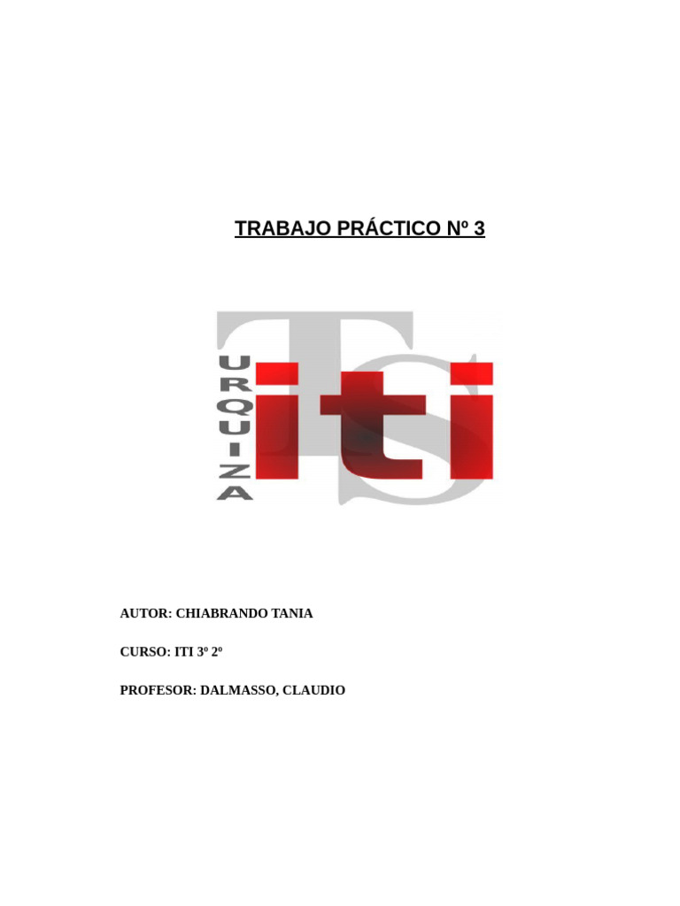 tp3 Dalmasso | PDF | Servidor (Computación) | Red de computadoras