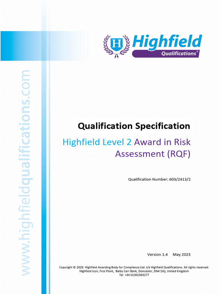 Highfield Level 2 Risk Assessment Guide | PDF | Risk | Identity Document