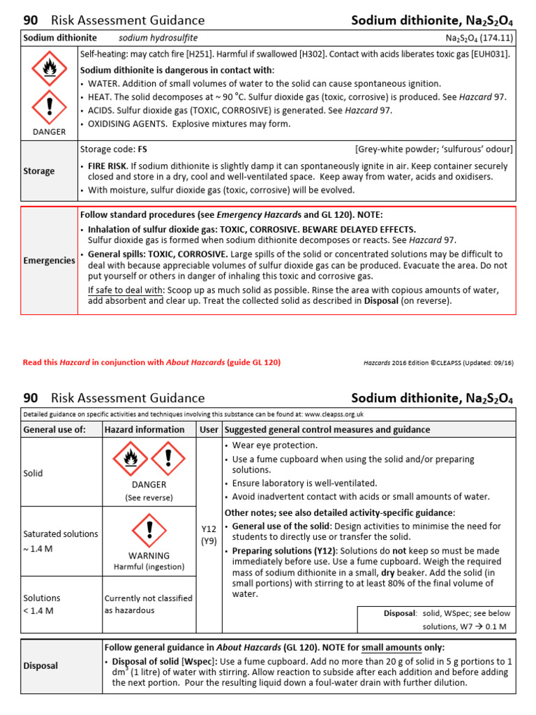 HC090 Sodium Dithionite Na2S2O4 | PDF | Chemical Compounds | Materials