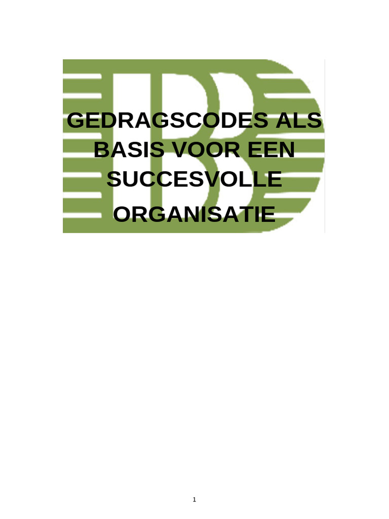 gedrags code | PDF