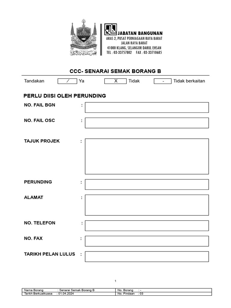 MBDK Borang B | PDF