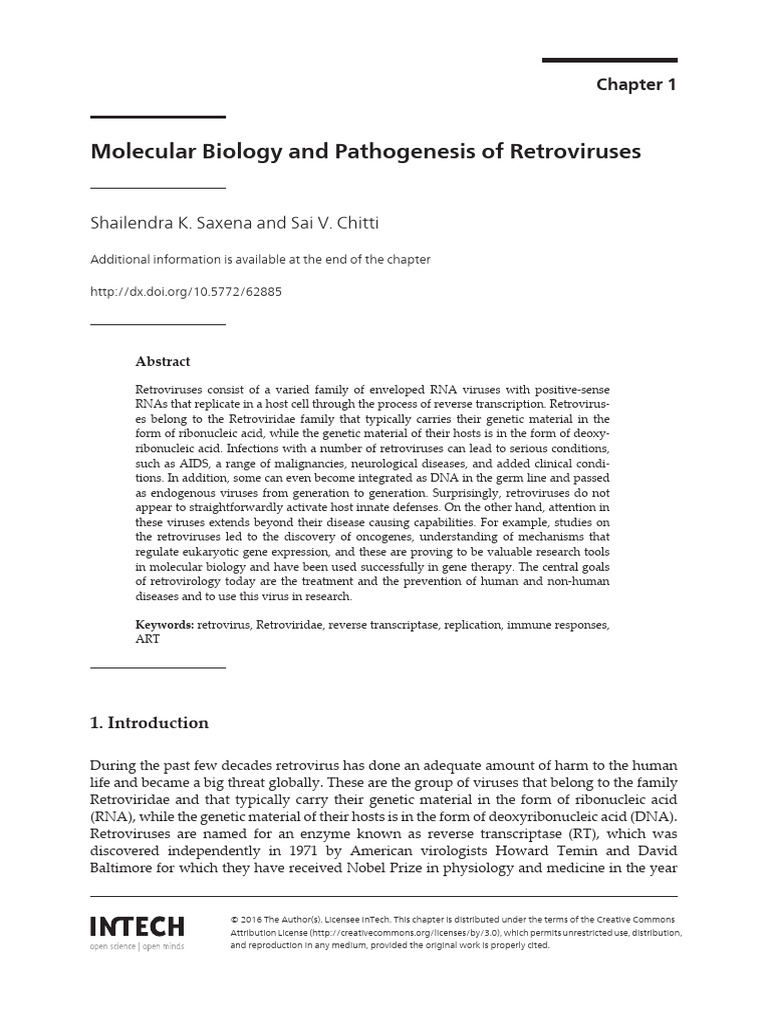 Retroviruses: Biology and Pathogenesis | PDF | Retrovirus | Virus