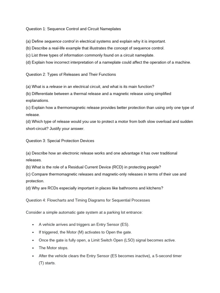 Sequence Control Assignment 2025 | PDF | Timer | Electrical Engineering