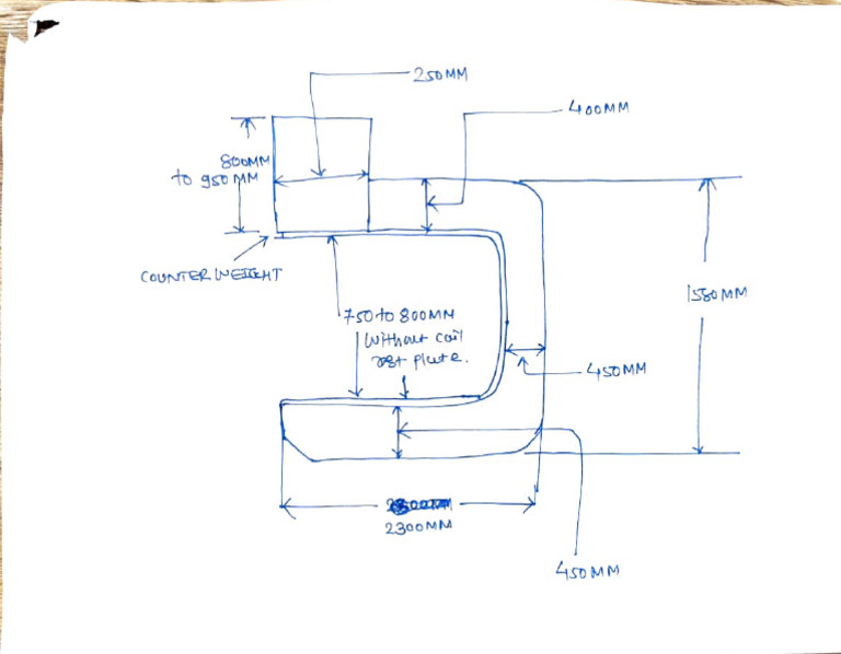 C HOOK Hand Sketch Drawing With Dimension | PDF