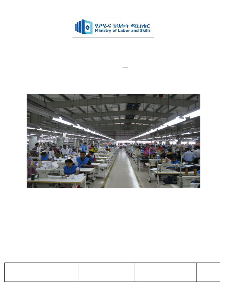 Mo 05 IV Improving Garment Production Process | PDF | Occupational ...