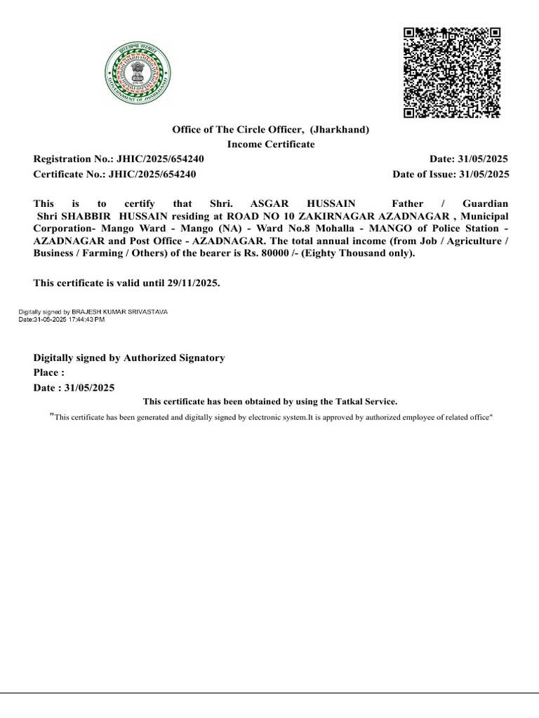 Dgsign2031Locndyna: This Certificate Has Been Obtained by Using The ...