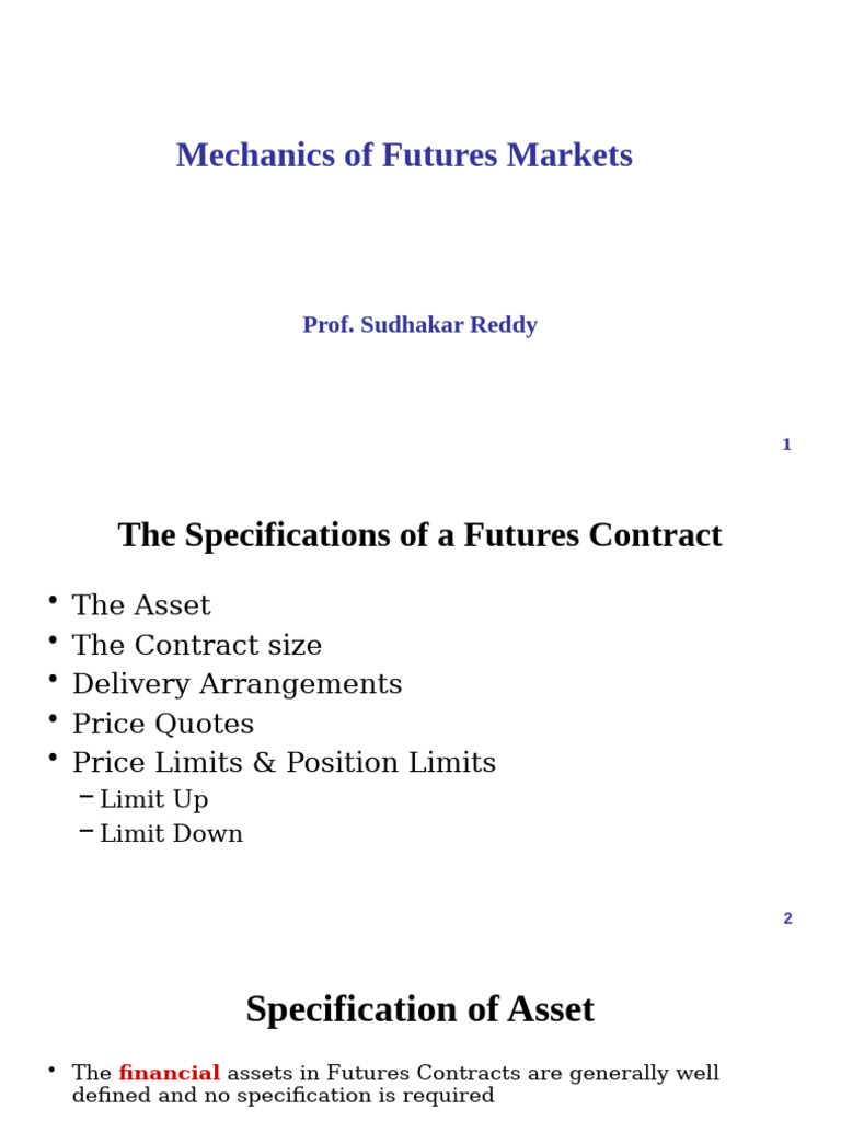 Futures Market Mechanics Explained | PDF | Futures Contract | Margin ...