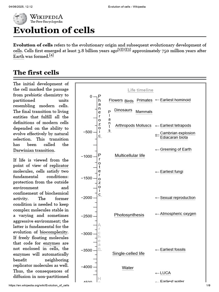 Evolution of Cellular Life Forms | PDF | Genetics | Biology