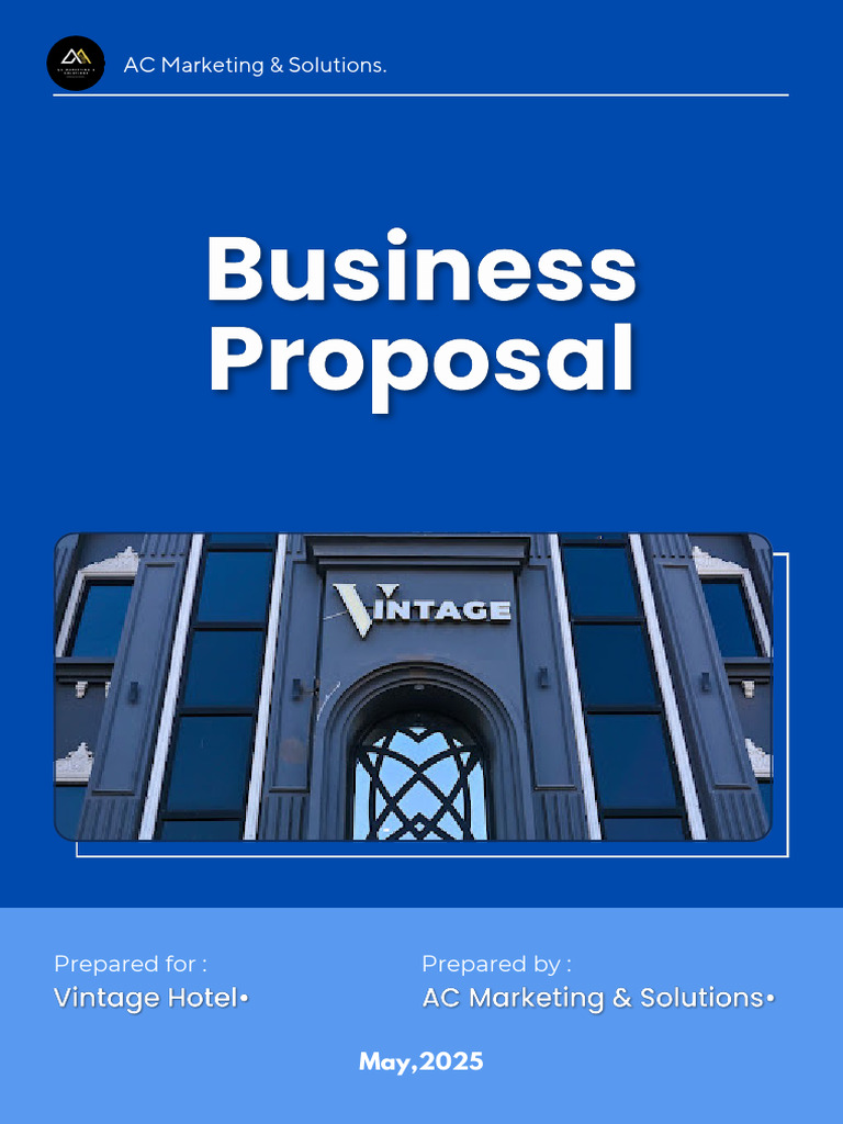 Vintage Hotel - Buisness Proposal | PDF | Search Engine Marketing | Marketing