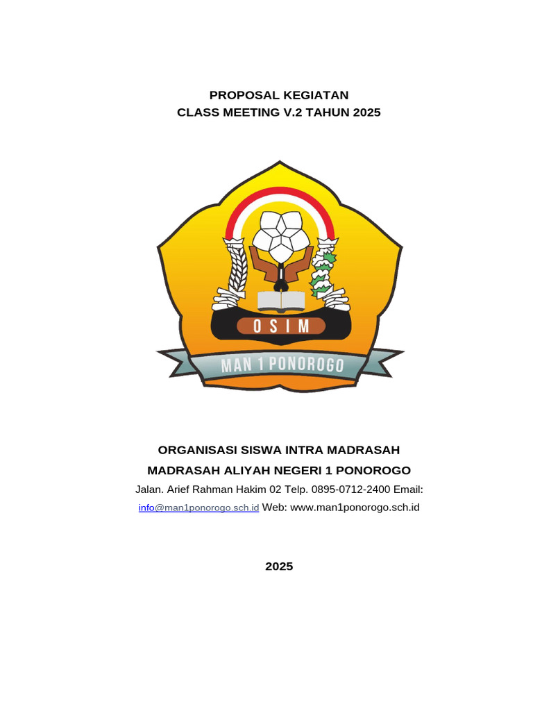 Proposal Class Meeting v.2 2025 NW | PDF