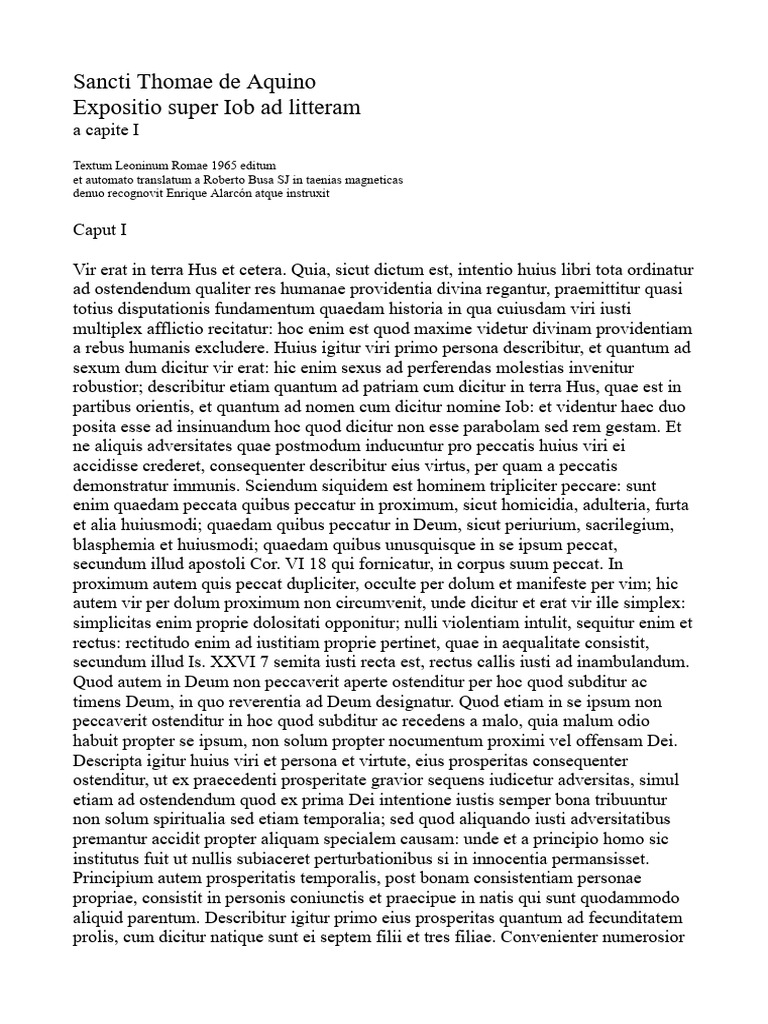 Sancti Thomae de Aquino | PDF