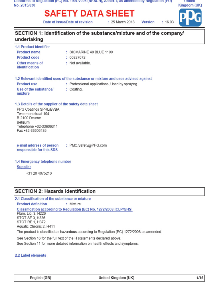 Sigmarine 48 Blue 1199 | PDF