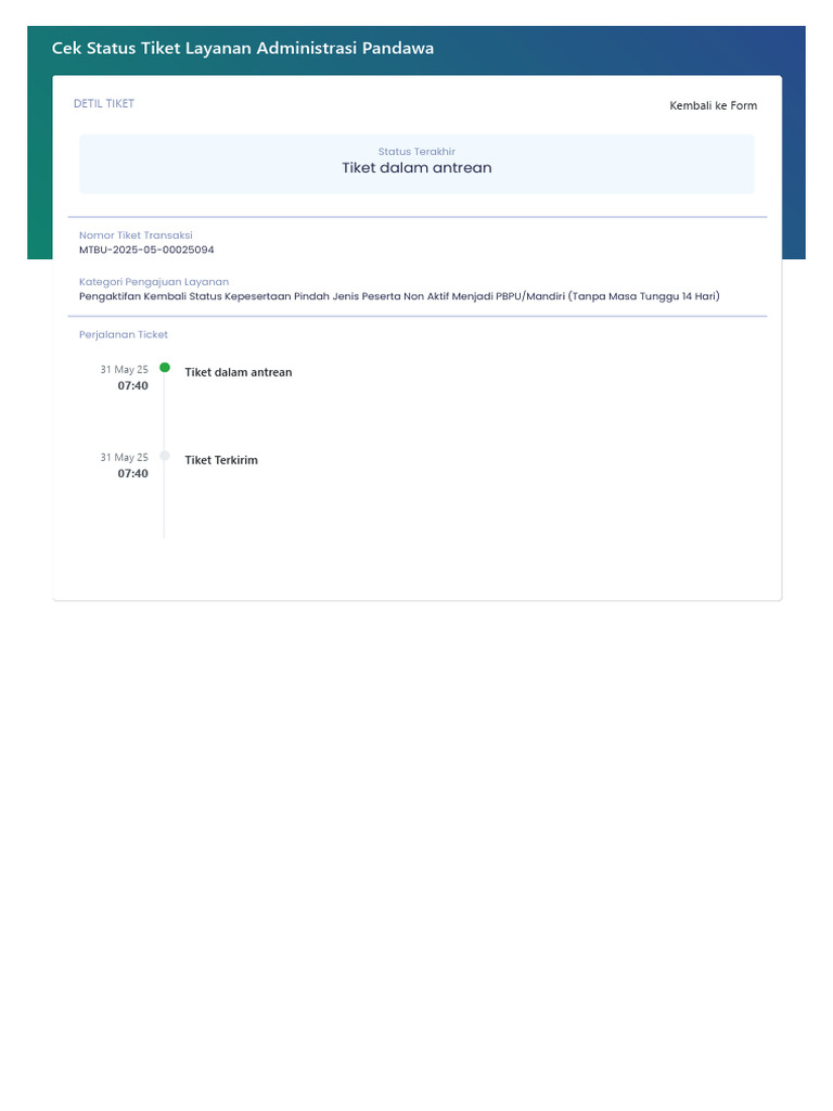 Bpjs Kesehatan E-Form | PDF