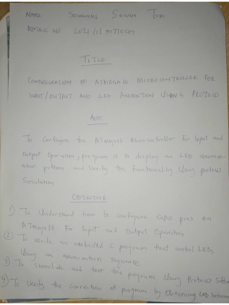 ATmega16 Microcontroller Report | PDF