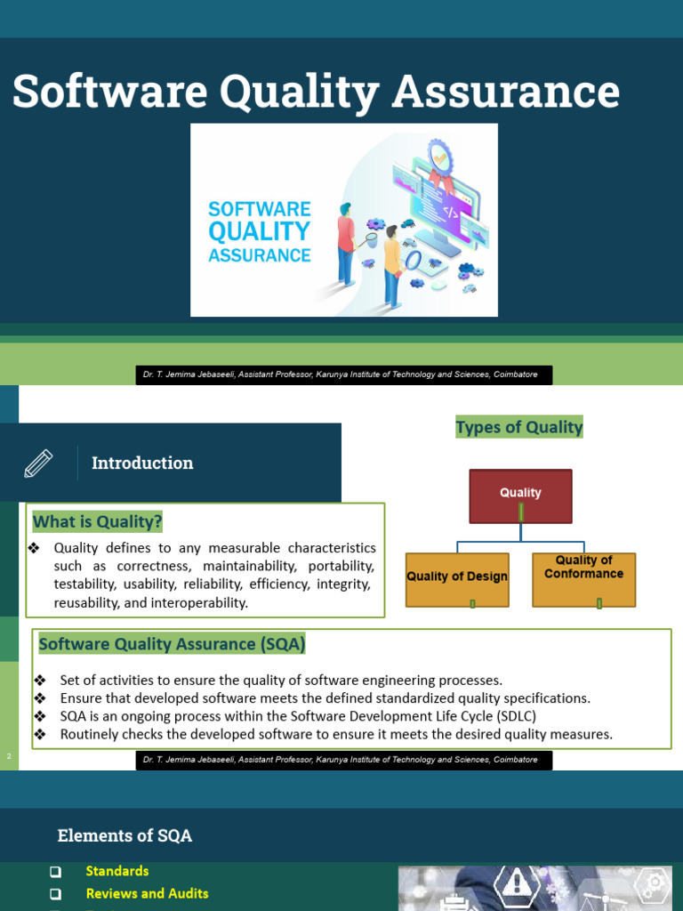 P1-Software Quality Assurance | PDF | Software Quality | Business