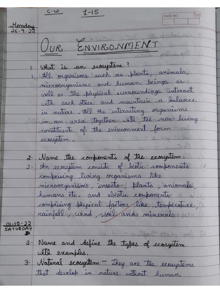Biology - Our Environment | PDF