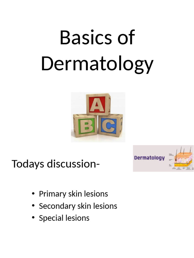 Basic Skin Lesions - Ug Class - 093240 | PDF | Skin | Scar