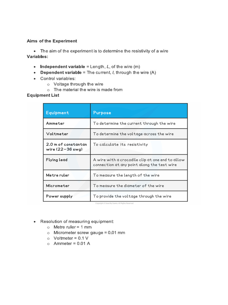 Physics Resistivity | PDF