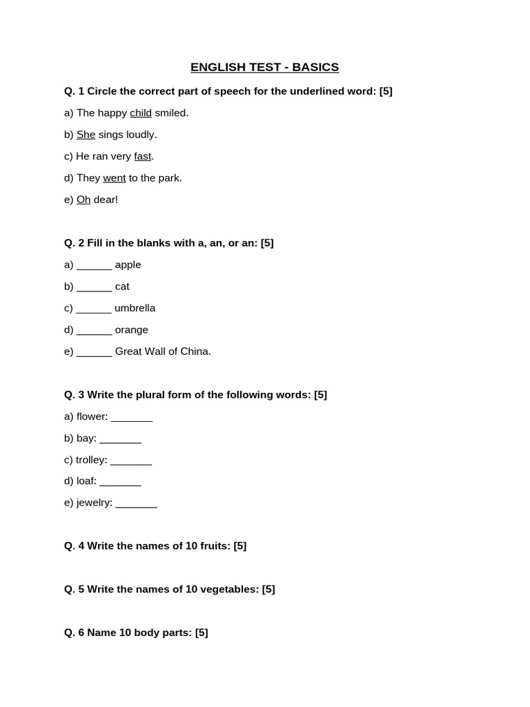 English Basics | PDF