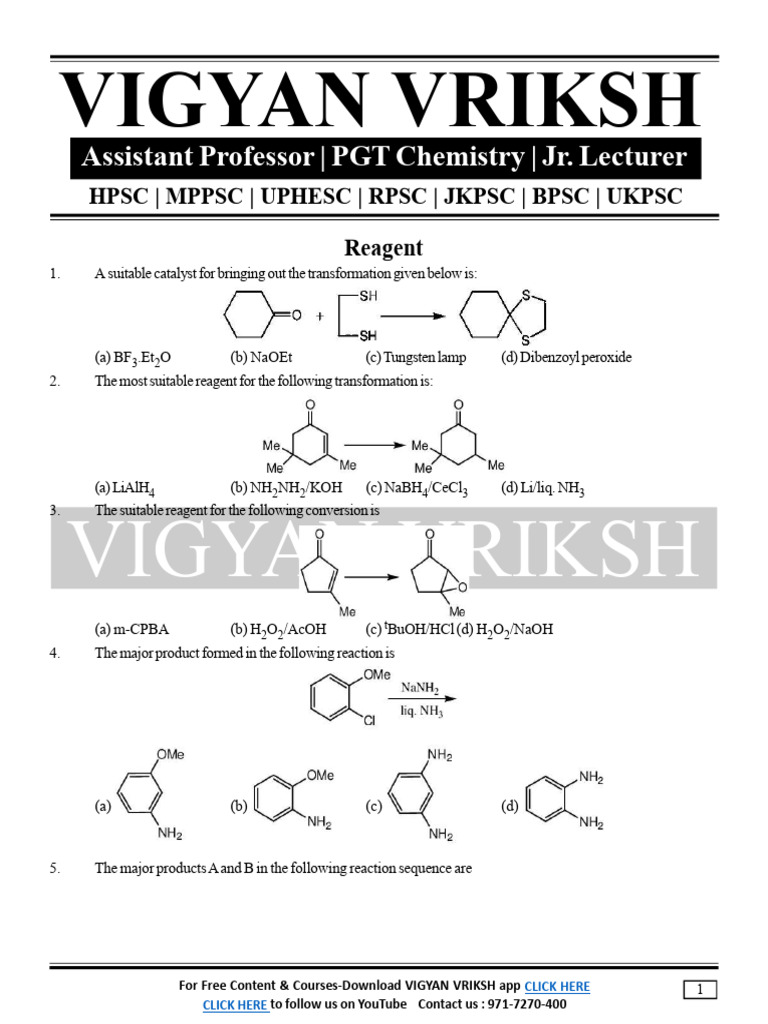 Organic Chemistry Reagent Selection Guide | PDF | Methyl Group ...